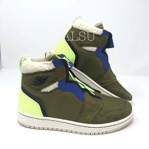 Nike | Shoes | Nike Air Jordan High Zip Up Olive Flack W Authen | Poshmark